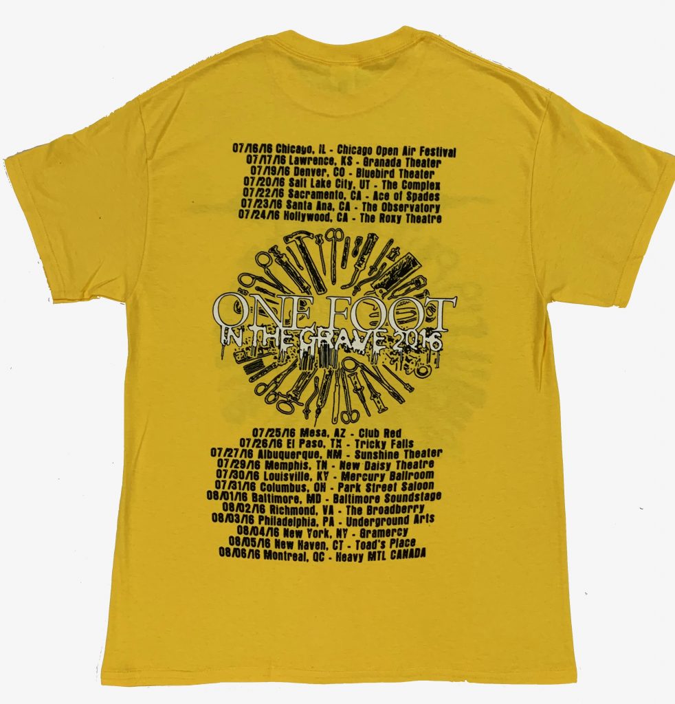 Carcass - Head One Foot Tour (Yellow)